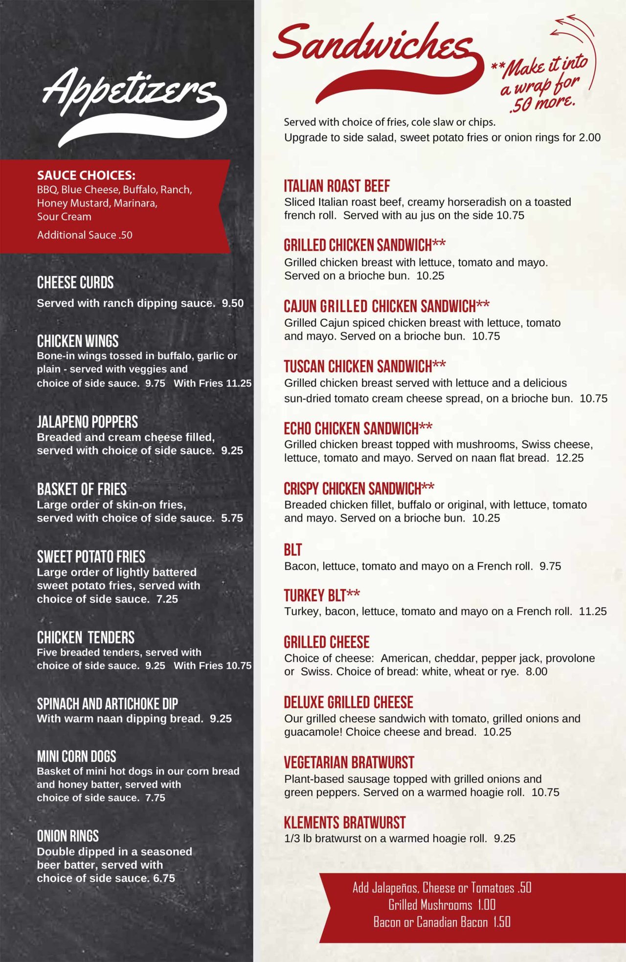 Our Menu | Echo Tap Madison