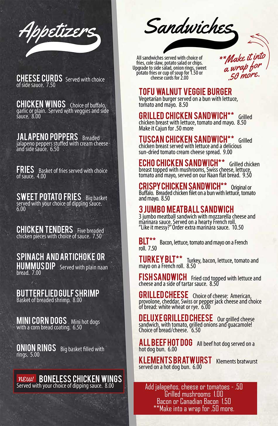 Our Menu | Echo Tap Madison
